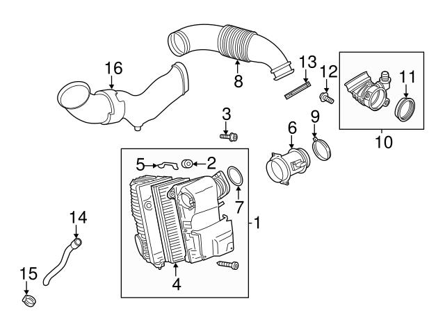 Genuine VW/Audi 7P0129627 Air Intake Hose - VW | VW7P0129627