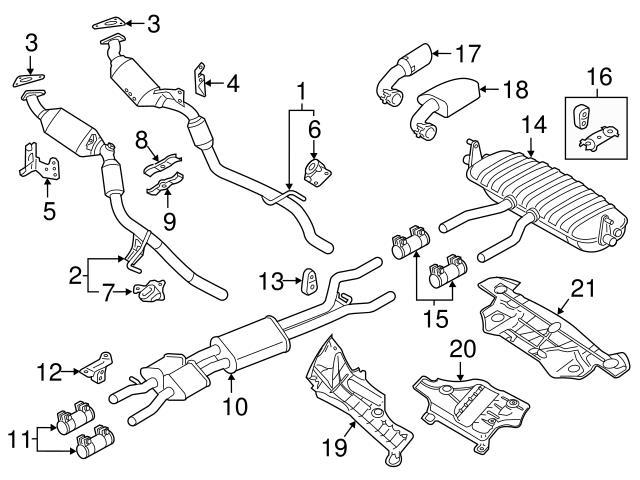 Genuine VW/Audi 7P0253144 Muffler Bracket; Left, Right - VW | VW7P0253144