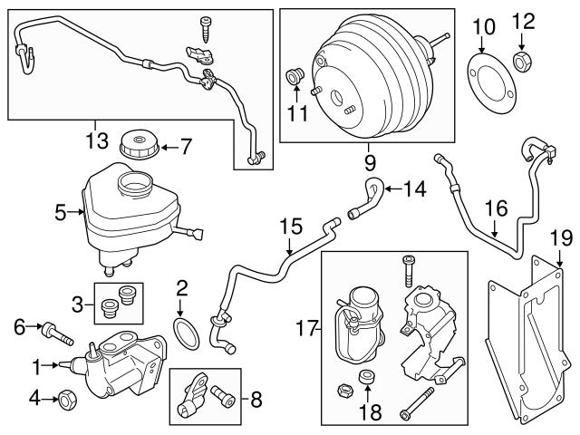 Genuine VW/Audi 7P0614215A Power Brake Booster Vacuum Pump - VW ...
