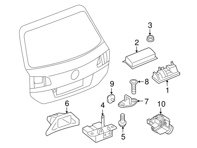 Genuine VW/Audi 7P0827505M Trunk Lock Actuator Motor - VW | 7P0827505C ...
