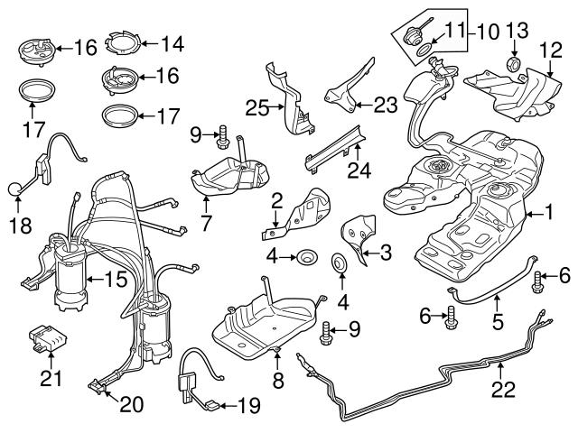 Genuine VW/Audi 7P0919673J Fuel Tank Sending Unit; Left - VW ...