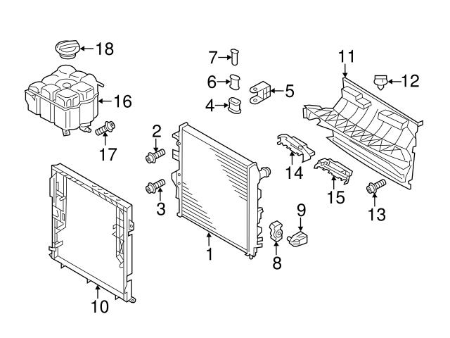 Genuine VW/Audi 7P6121293E Radiator Support Air Deflector - VW ...