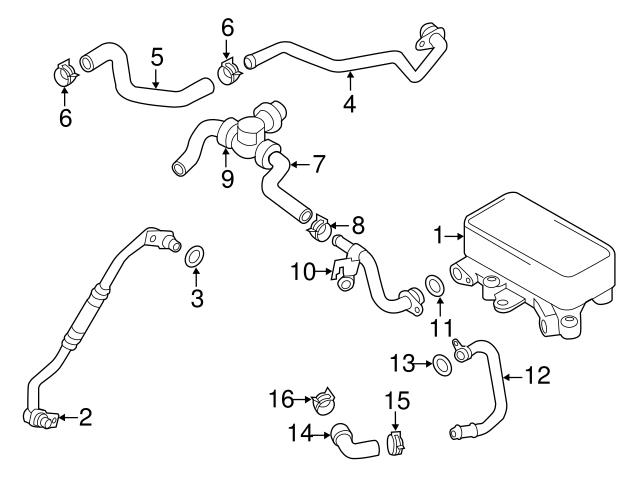 Genuine VW/Audi 7P6122157J Coolant Hose - VW | 7P6122157F VW7P6122157J