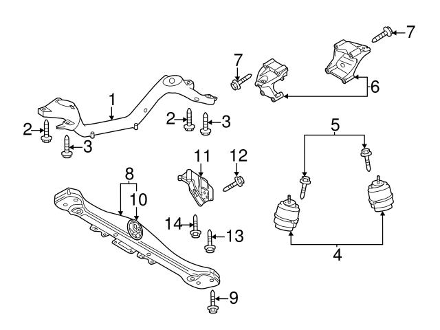 Genuine VW/Audi 7P6199131 Engine Mount; Left, Right - VW | VW7P6199131