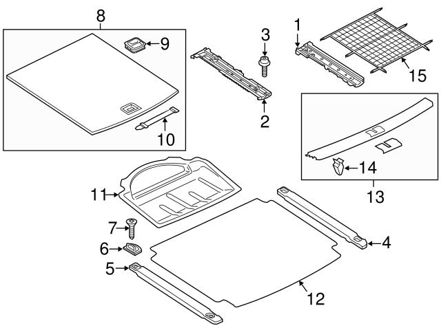 Genuine VW/Audi 7P6863637A Cargo Cover Bracket - VW | 7P6863637 ...