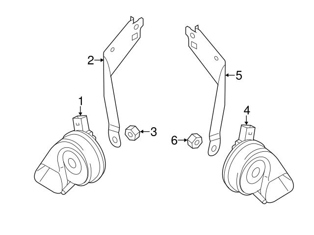 Genuine VW/Audi 7P6951221A Horn - VW | VW7P6951221A