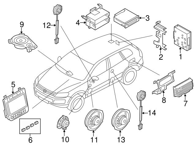 Genuine VW/Audi 7P6998929A Radio Knob - VW | VW7P6998929A