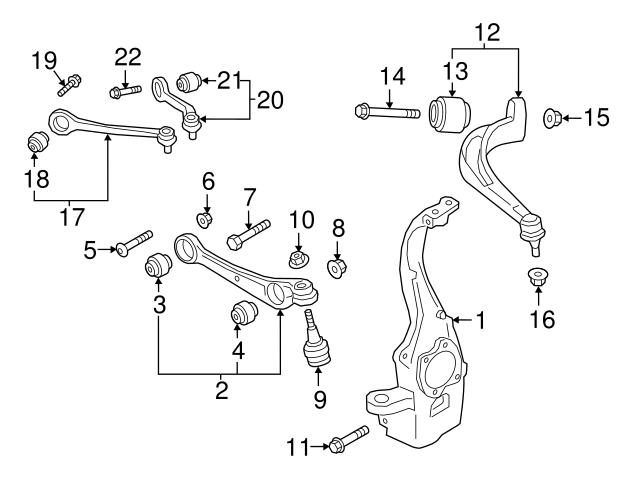 Genuine VW/Audi 80A407693E Control Arm; Left, Left Rear, Left Lower ...