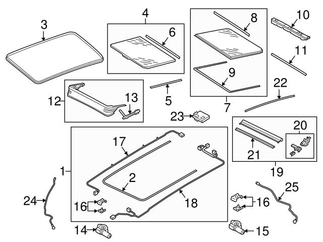 Genuine VW/Audi 80A898925 Sunroof Opening Trim - Audi | AU80A898925