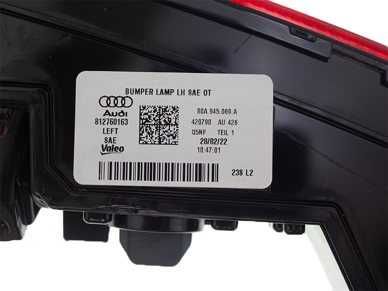 Genuine VW/Audi 80A945069E Tail Light; Left Lower - Audi
