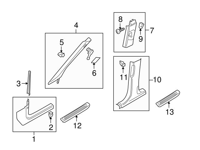 Genuine VW/Audi 80A947417 Door Sill Plate; Left - Audi | 80A947417C ...