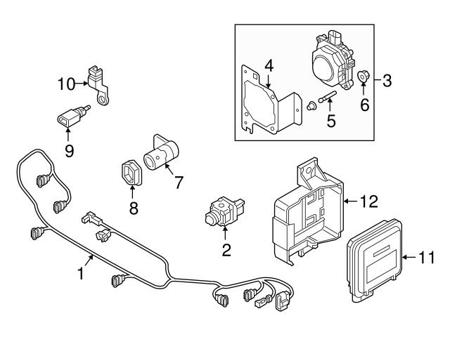 Genuine VW/Audi 80A971095T Parking Aid System Wiring Harness - Audi ...