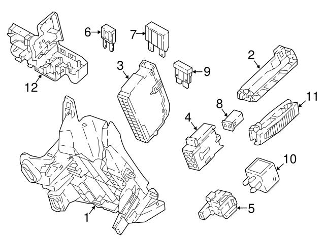 Genuine VW/Audi 80A971845A Fuse and Relay Center - Audi | AU80A971845A