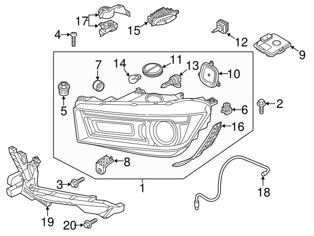 Genuine VW/Audi 80A998474 Headlight Bulb, Standard; Right - Audi ...