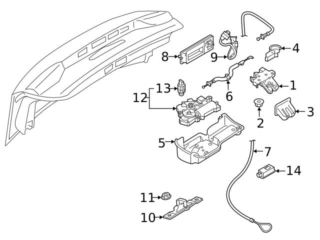 Genuine VW/Audi 81A827506 Trunk Lid Latch - Audi | AU81A827506
