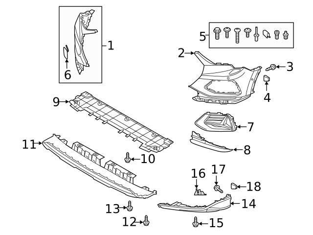 Genuine VW/Audi 83A098623 Bumper Cover Hardware Kit - Audi ...