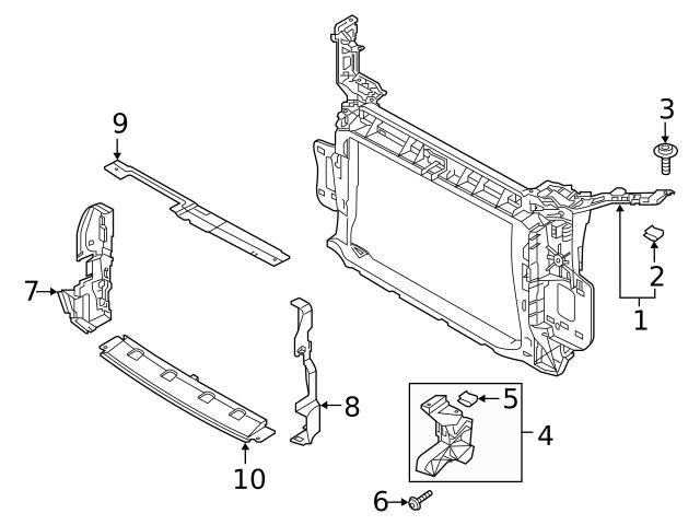 Genuine VW/Audi 83A805607A Headlight Bracket; Left - Audi | AU83A805607A