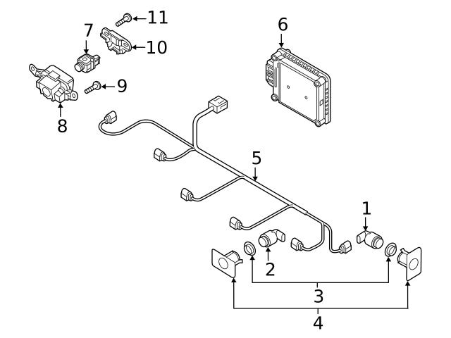 Genuine VW/Audi 83A853231 Park Assist Camera Bracket - Audi | AU83A853231