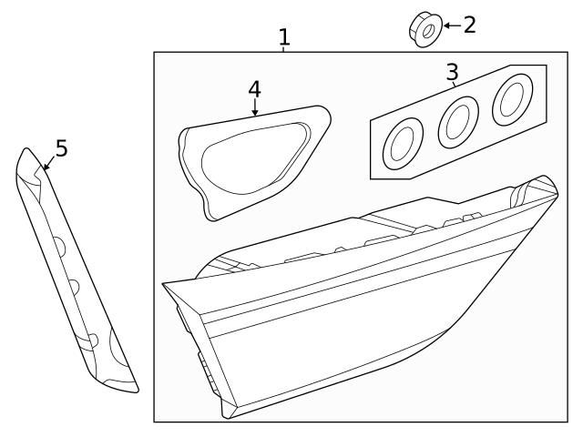 Genuine VW/Audi 83A945256 Tail Light Bezel; Right - Audi | AU83A945256