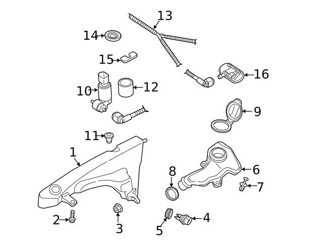 Genuine VW/Audi 83A955988A Windshield Washer Nozzle; Front Right - Audi ...