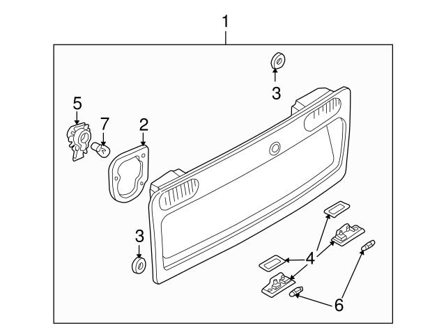 Genuine VW/Audi 893945265 License Lamp Socket - Audi | AU893945265