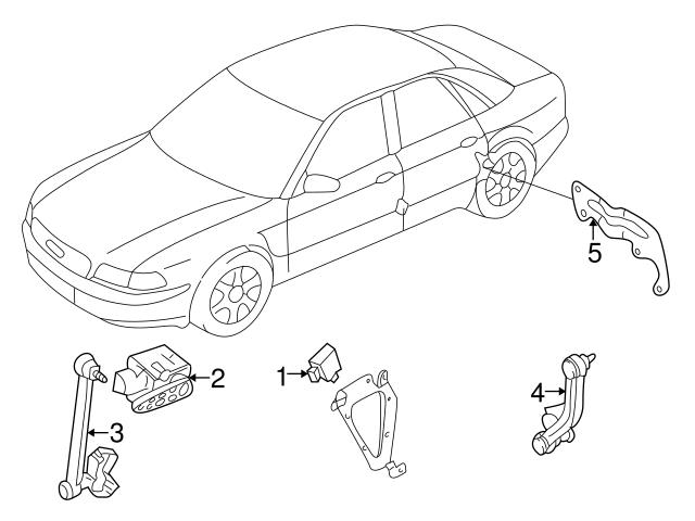 Genuine VW/Audi 8D0505465B Headlight Level Sensor; Rear - Audi ...
