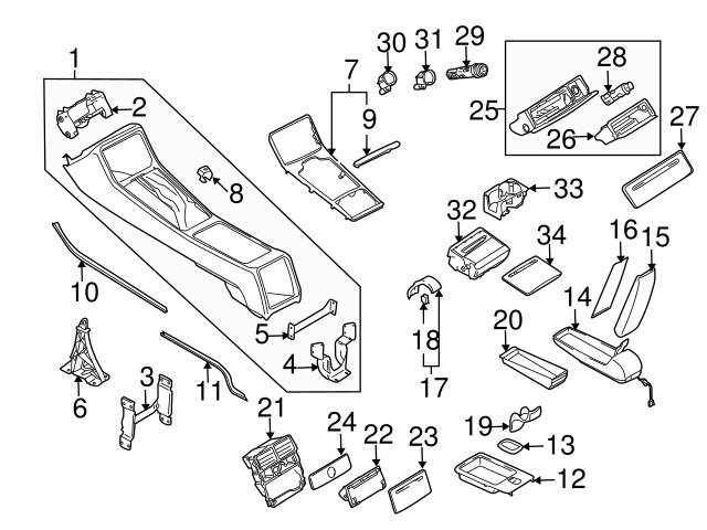 Genuine VW/Audi 8D0919343 12 Volt Accessory Power Outlet Housing; Rear ...