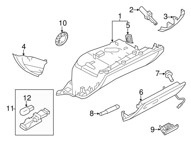 Genuine VW/Audi 8D0947415 Glove Box Light; Left, Right, Rear, Front ...