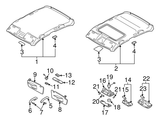 Genuine VW/Audi 8D0959613A Sunroof Switch - VW | VW8D0959613A