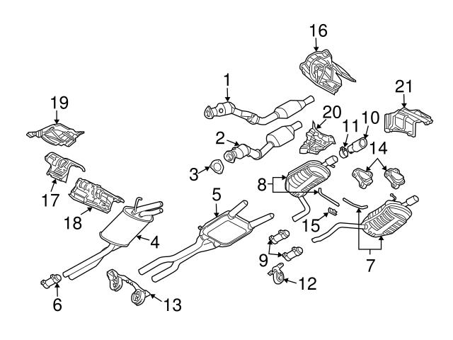 Genuine VW/Audi 8E0253144AJ Muffler Bracket; Left, Right - Audi ...