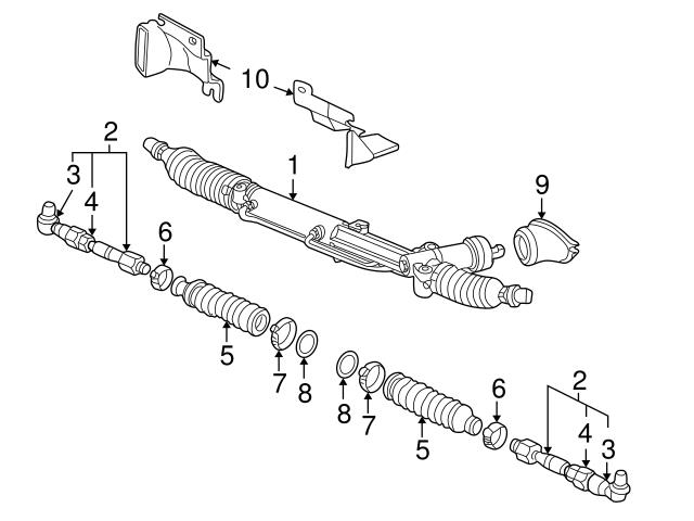 Genuine VW/Audi 8E0419831B Rack & Pinion Boot; Right - Audi | AU8E0419831B