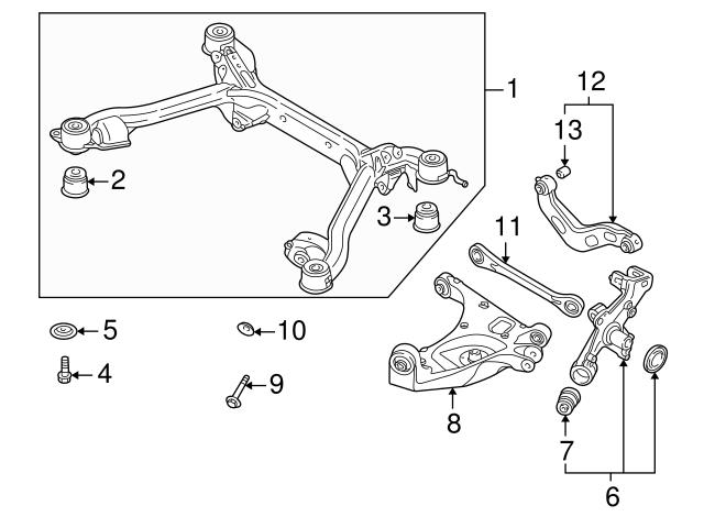 Genuine VW/Audi 8E0505431AF Suspension Knuckle; Rear Left - Audi ...