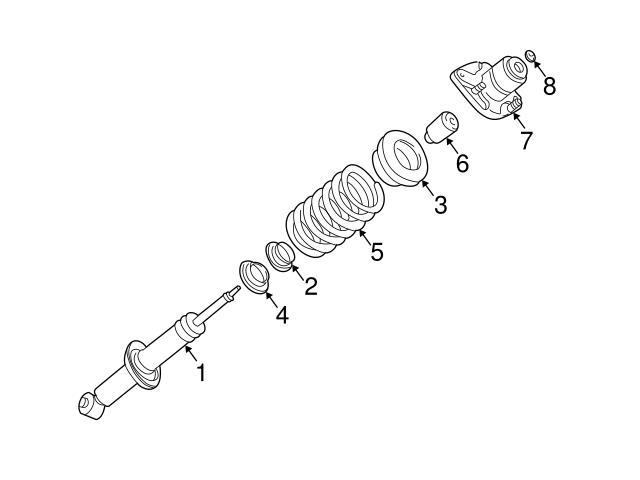 Genuine VW/Audi 8E0512297A Coil Spring Insulator; Rear Left or Right ...