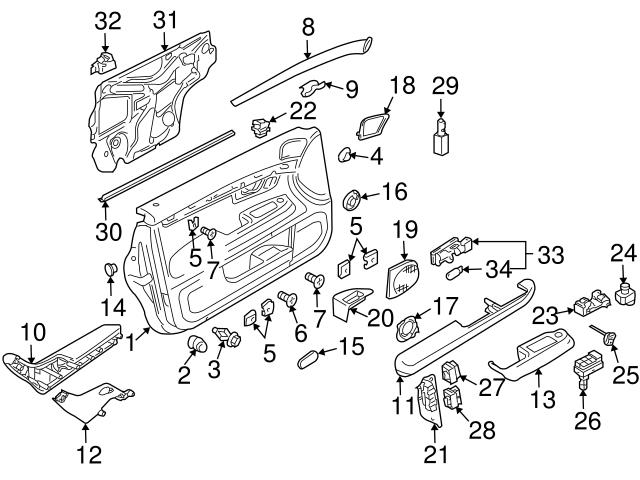 Genuine VW/Audi 8E0863979B Door Panel Insulation; Front Left - Audi ...