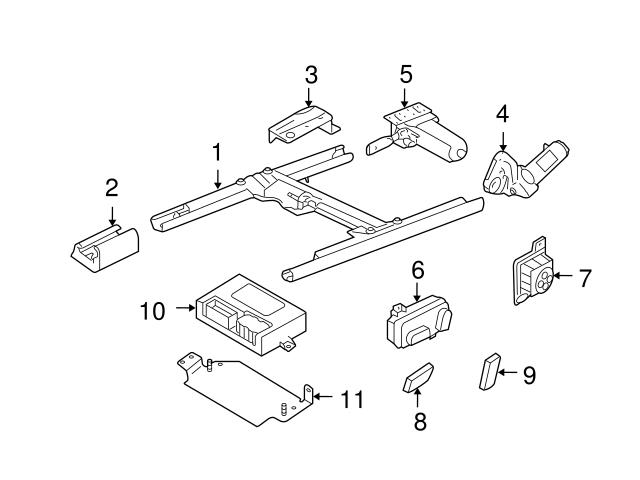 Genuine VW/Audi 8E0959748A Power Seat Switch; Right - Audi, VW ...