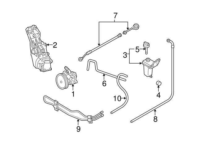 Genuine VW/Audi 8E1422893DJ Power Steering Pressure Hose - Audi ...