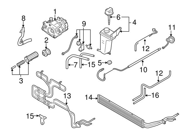 Genuine VW/Audi 8E1422897E Power Steering Pressure Hose; Front - Audi ...