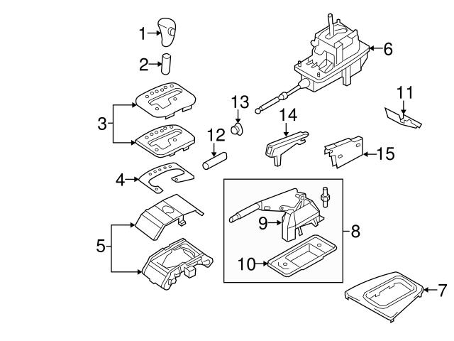 Genuine VW/Audi 8E1713105F Auto Trans Shift Lever - Audi | 8E1713105A ...