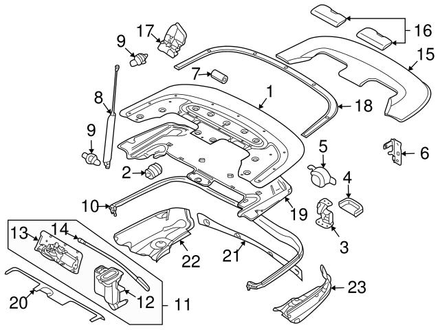 Genuine VW/Audi 8H0825395B Convertible Top Latch; Left Outer Outer ...