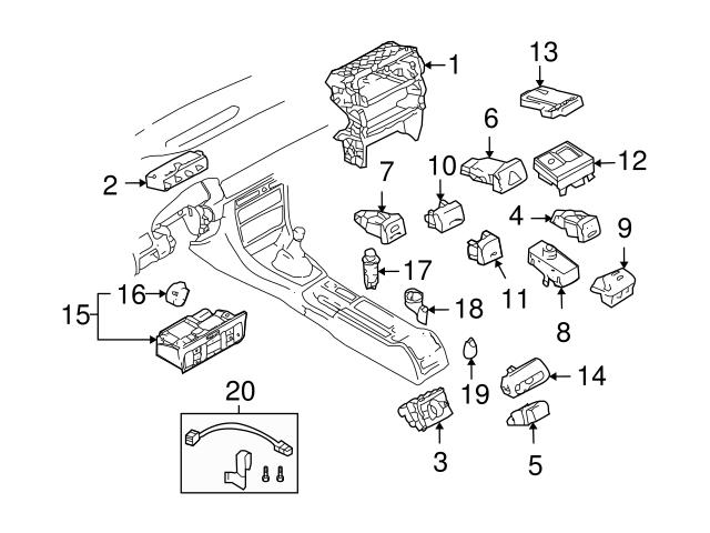 Genuine VW/Audi 8H0919343 12 Volt Accessory Power Outlet Housing - Audi ...