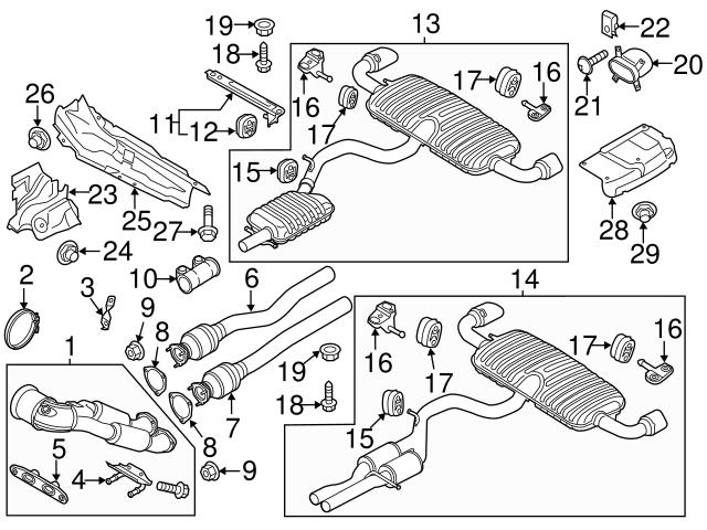 Genuine VW/Audi 8J0253683C Tailpipe; Left - Audi | AU8J0253683C