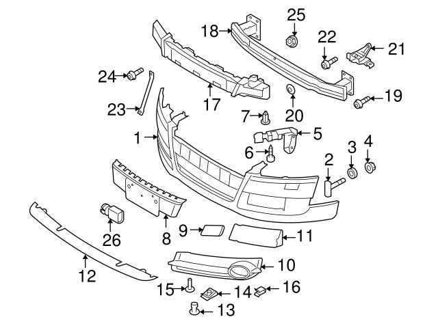 Genuine VW/Audi 8J0807152B Grille Molding; Right - Audi | AU8J0807152B