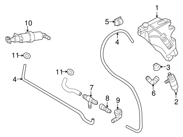 Genuine VW/Audi 8J0955101A Headlight Washer Nozzle; Left - Audi ...