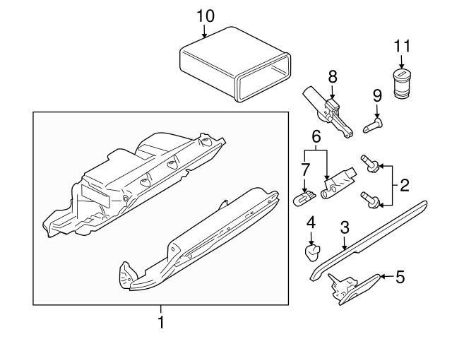 Genuine VW/Audi 8J1857131 Glove Box Latch - Audi | AU8J1857131