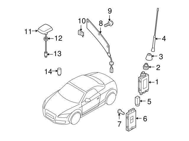 Genuine VW/Audi 8J7035534 Antenna Amplifier - Audi | AU8J7035534