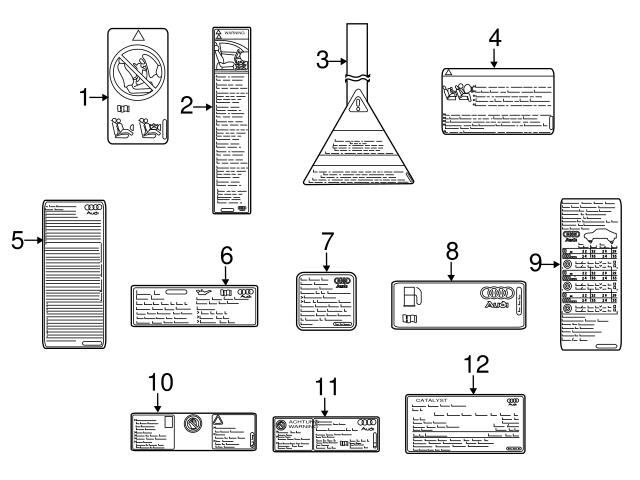 Genuine VW/Audi 8K0010515AL A/C System Information Label - Audi ...