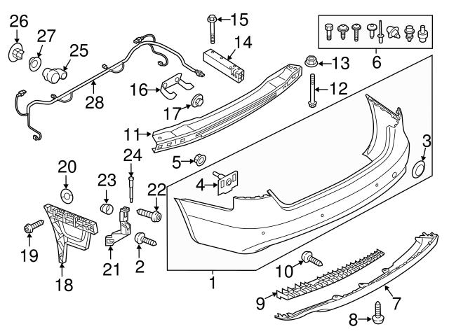 Genuine VW/Audi 8K0098627 Bumper Cover Hardware Kit - Audi | AU8K0098627