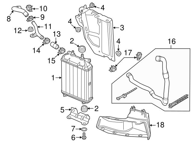 Genuine VW/Audi 8K0121051F Radiator Coolant Hose; Left - Audi ...