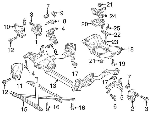 Genuine VW/Audi 8K0199308BD Engine Mount Bracket; Right - Audi ...