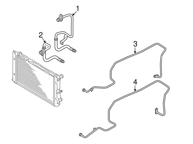 Genuine VW/Audi 8K0317817AT Auto Trans Oil Cooler Tube - Audi ...